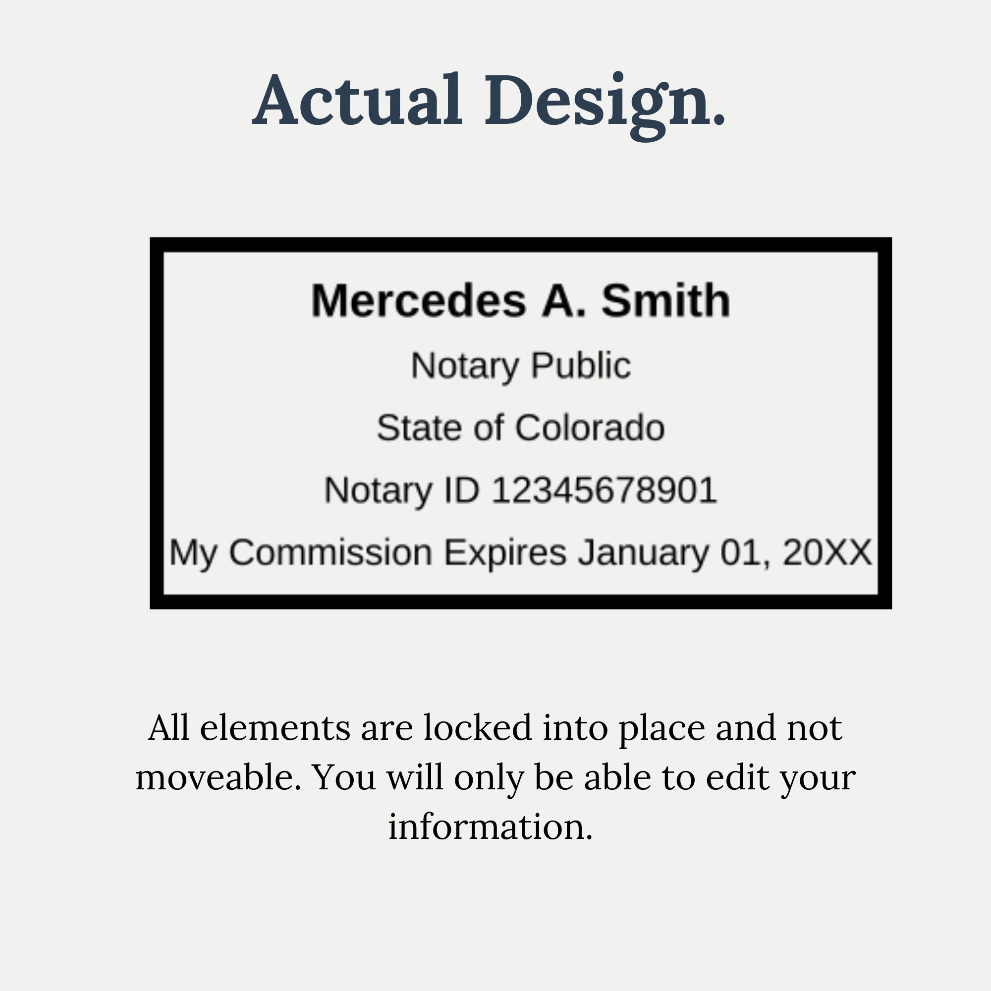 Colorado RON Notary Seal Template, Digital Notary Stamp, Editable ...
