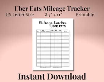 Uber Mileage Log - Etsy