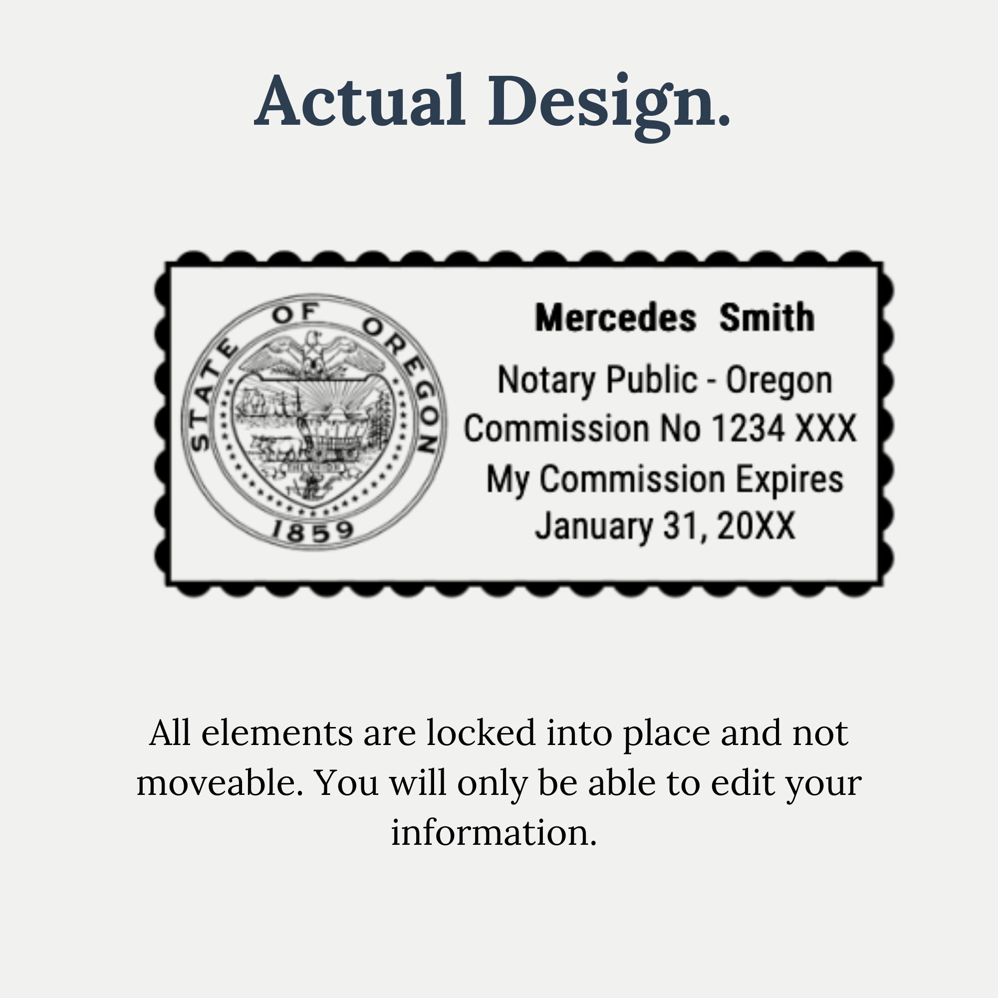 Oregon E Notary Template, Notary Stamp PNG, Editable Online Notary Seal ...