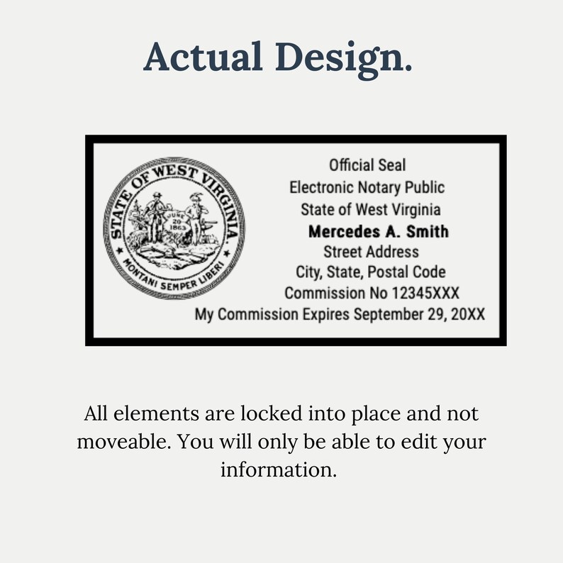 West Virginia E Notary Template, Notary Stamp PNG, Editable Online ...