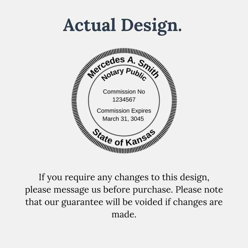 Kansas Electronic Notary Public Seal, Digital Notary Stamp - Etsy