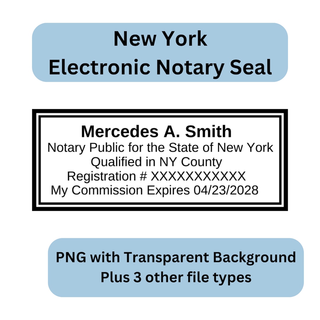 New York Electronic Notary Public Seal, Digital Notary Public Stamp ... New York Electronic Notary Public Seal, Digital Notary Public Stamp ...