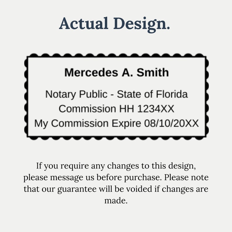 Florida Electronic Notary Seal | Florida Enotary Eseal (milled ...