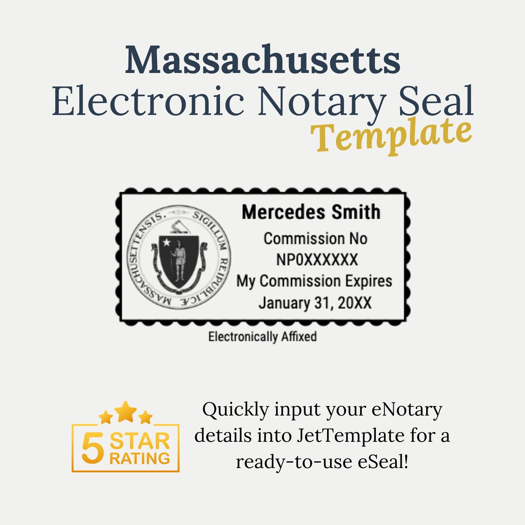 Massachusetts Digital Notary PNG, E Notary Seal, Online Notary Stamp ...