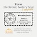 Texas Remote Notary Seal Template, Digital Notary Stamp PNG, E Notary ...