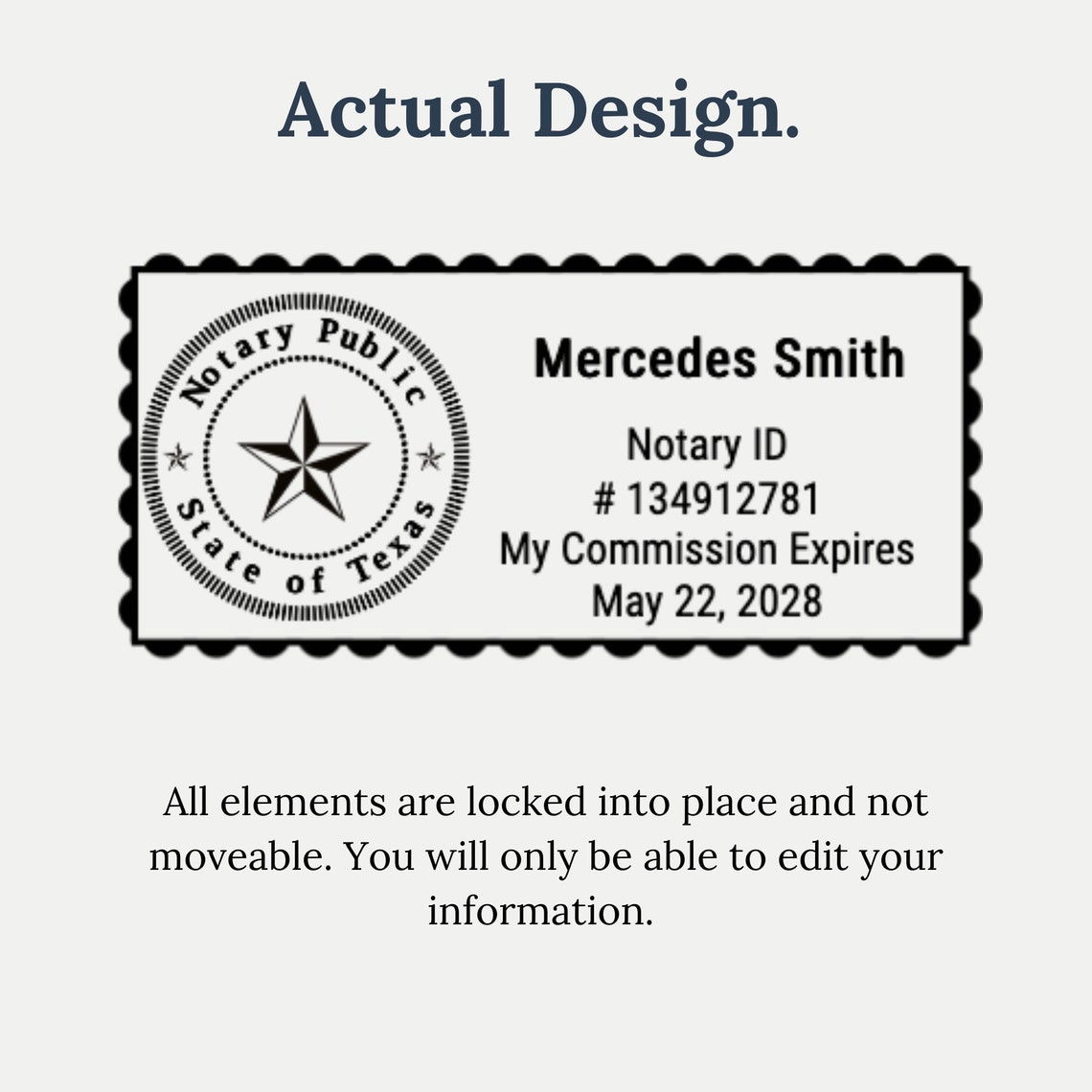 Texas Remote Notary Seal Template, Digital Notary Stamp PNG, E Notary ...