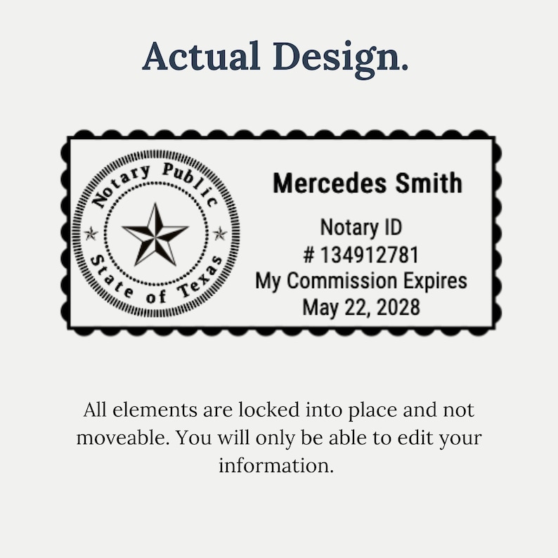 Texas Remote Notary Seal Template, Digital Notary Stamp PNG, E Notary ...