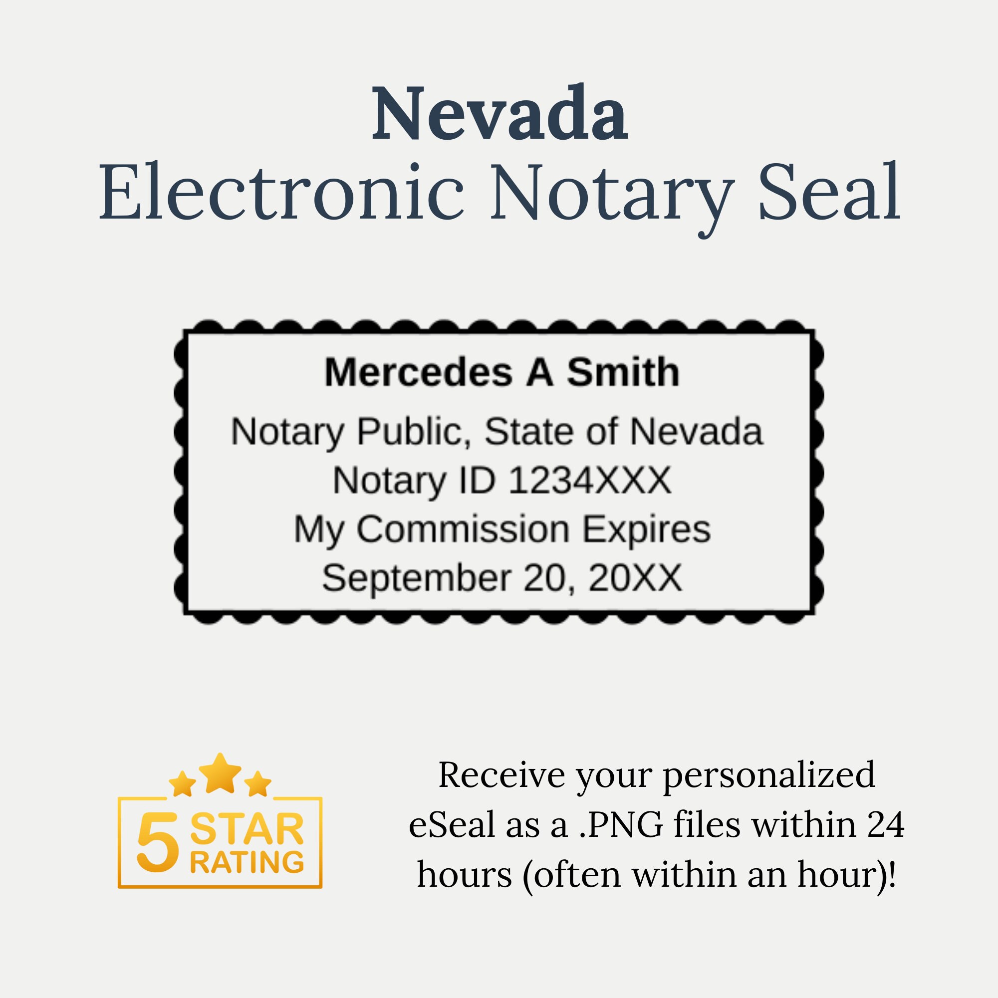 Nevada Electronic Notary Public Seal, Digital Notary Public Stamp ...