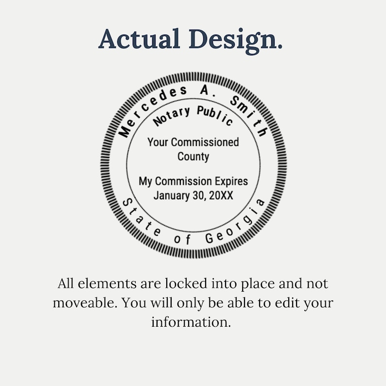 Georgia Electronic Notary PNG, Notary Stamp Template, RON Notary Seal ...