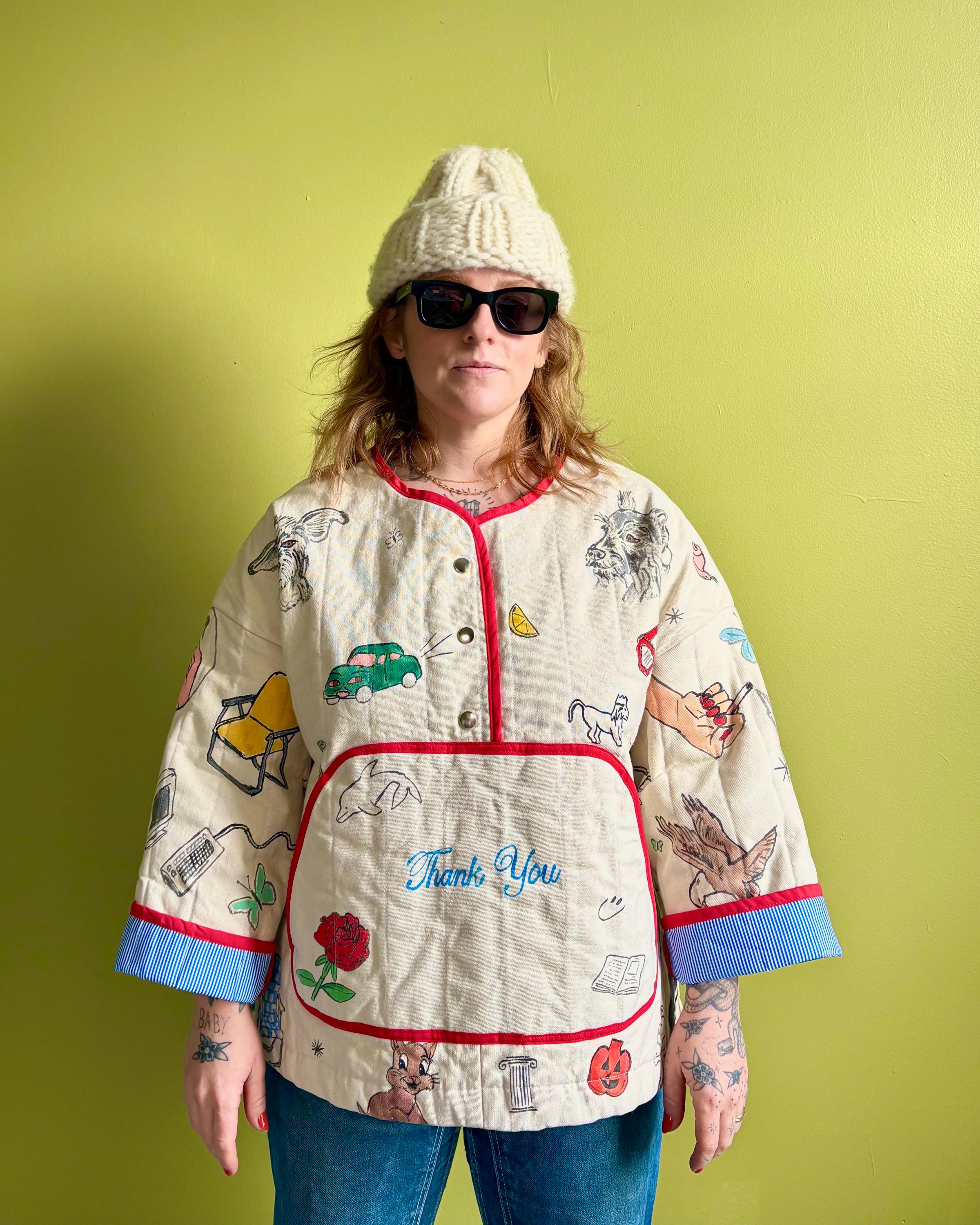 Quilted Jacket Sewing Pattern | Boxy Pullover, Size 4-24 (PDF Pattern ...