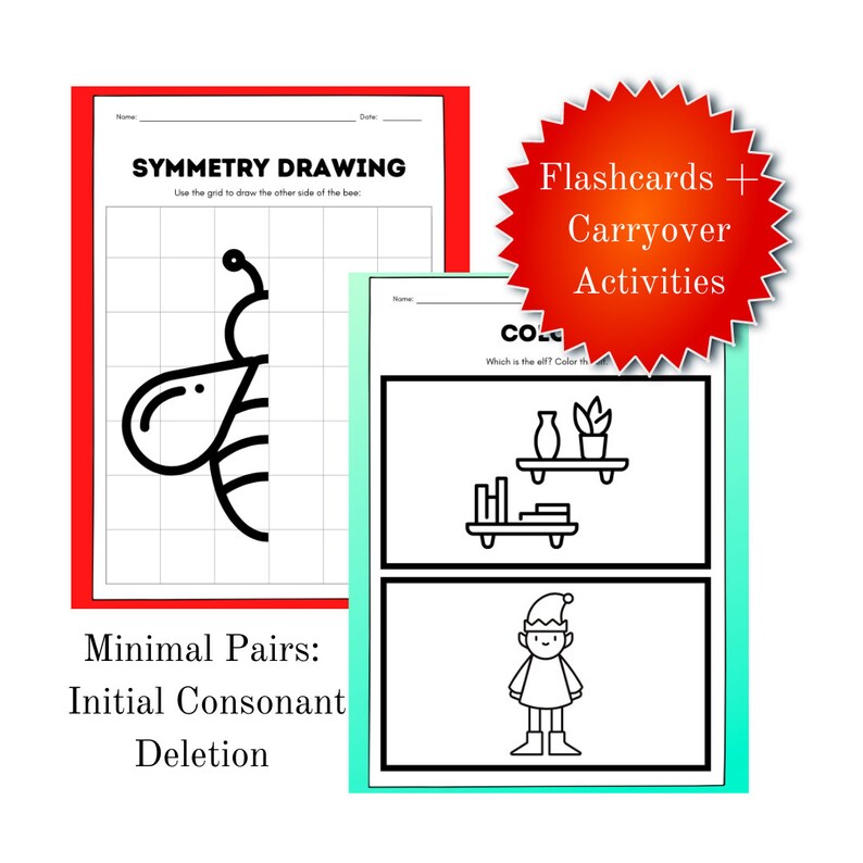 Minimal Pairs Initial Consonant Deletion Speech Therapy Minimal Pairs ...