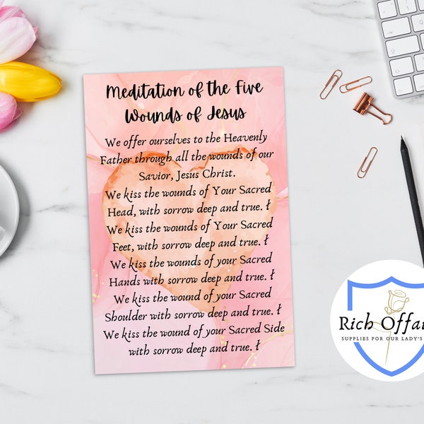 Flame of Love Prayer Card - Etsy