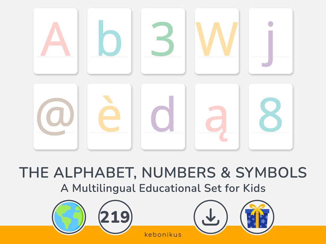 Multilingual Alphabet Educational Set for Kids – Download 219 ...