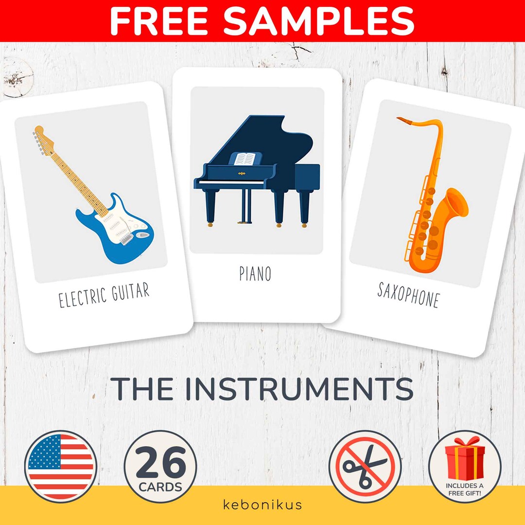 Educational Instruments Cards for Kids – Download the 26 Montessori ...