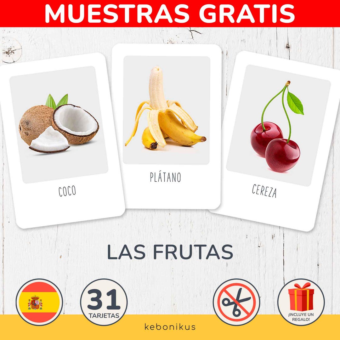 Tarjetas Educativas De Las Frutas Para Niños – Descarga Las 31 Tarjetas ...