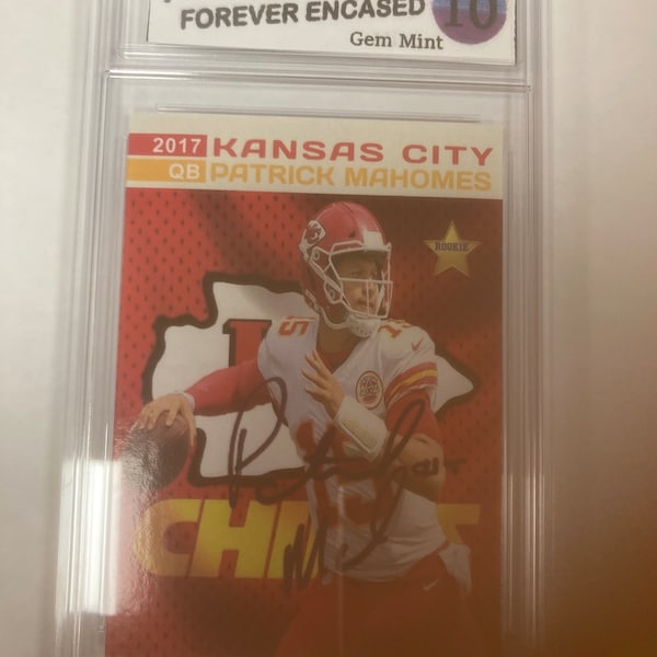 Patrick Mahomes Signed Rookie Card - Etsy