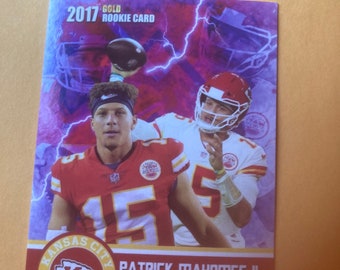PATRICK MAHOMES 2017 ROOKIE Gems Gold Rookie Kansas City Chiefs - Etsy