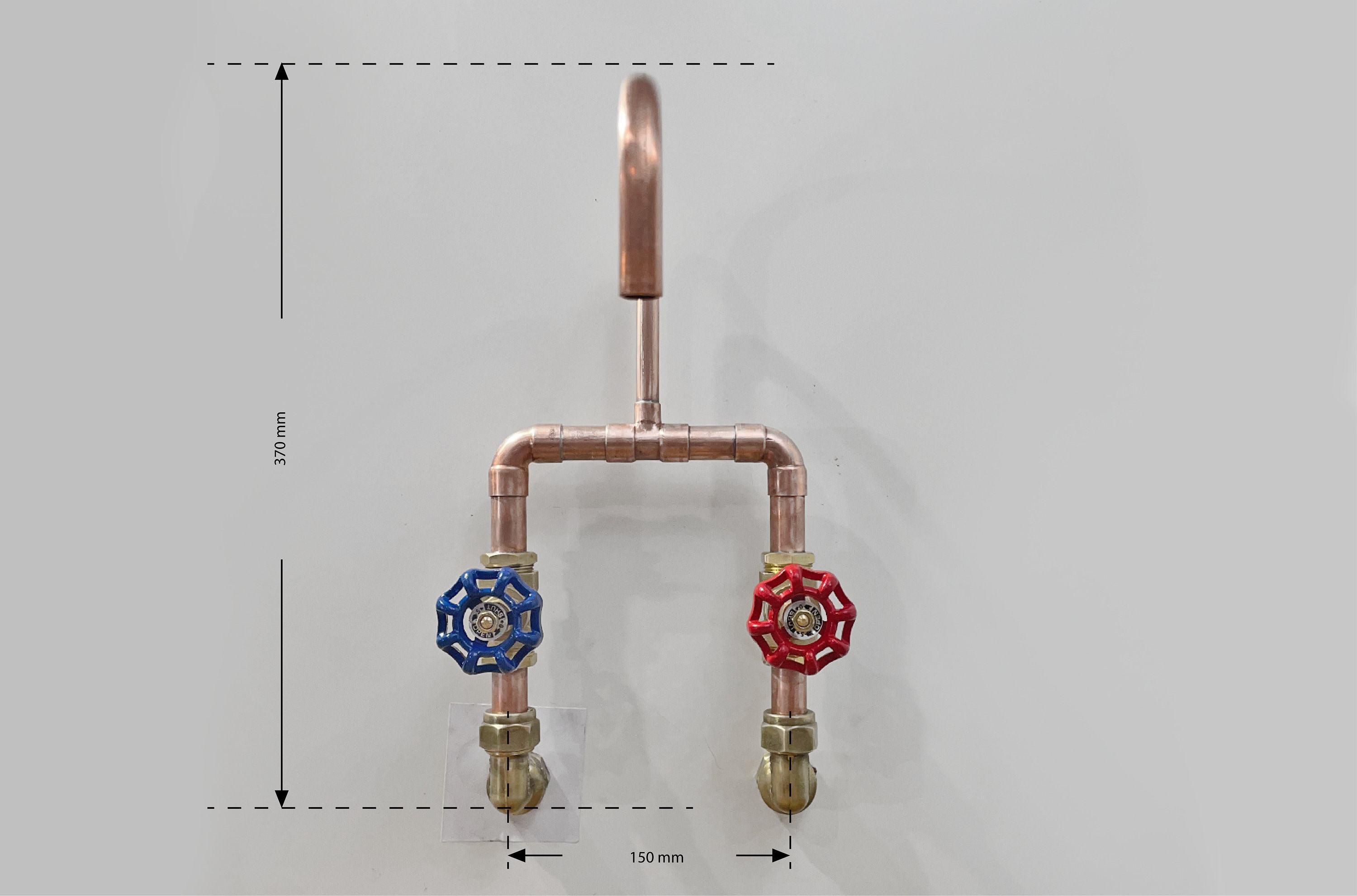 Bespoke Copper & Brass Swivel Mixer Tap / Faucet Raw Copper or Coated ...