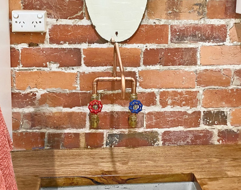 Bespoke Copper & Brass Swivel Mixer Tap / Faucet Raw Copper - Etsy