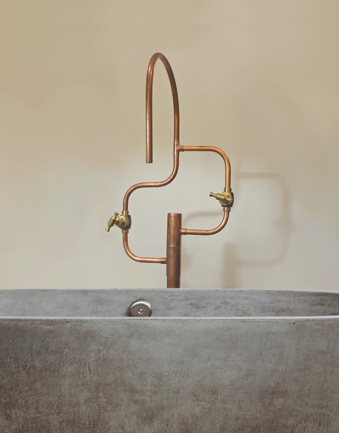 Mono Flow Copper - Bathtub Faucet | Floor Mount | Copper Base ...
