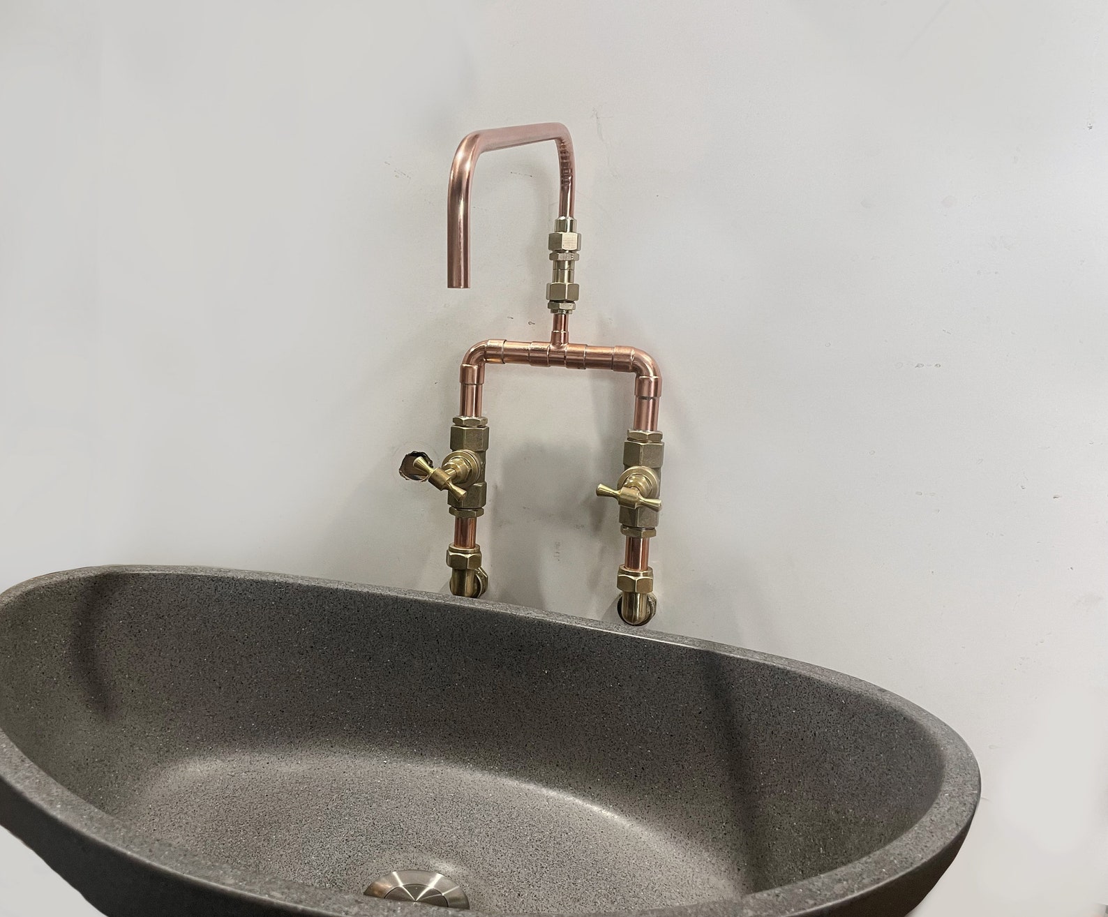 Handmade Copper & Brass Swivel Tap: Wall or Bench Mount - Etsy