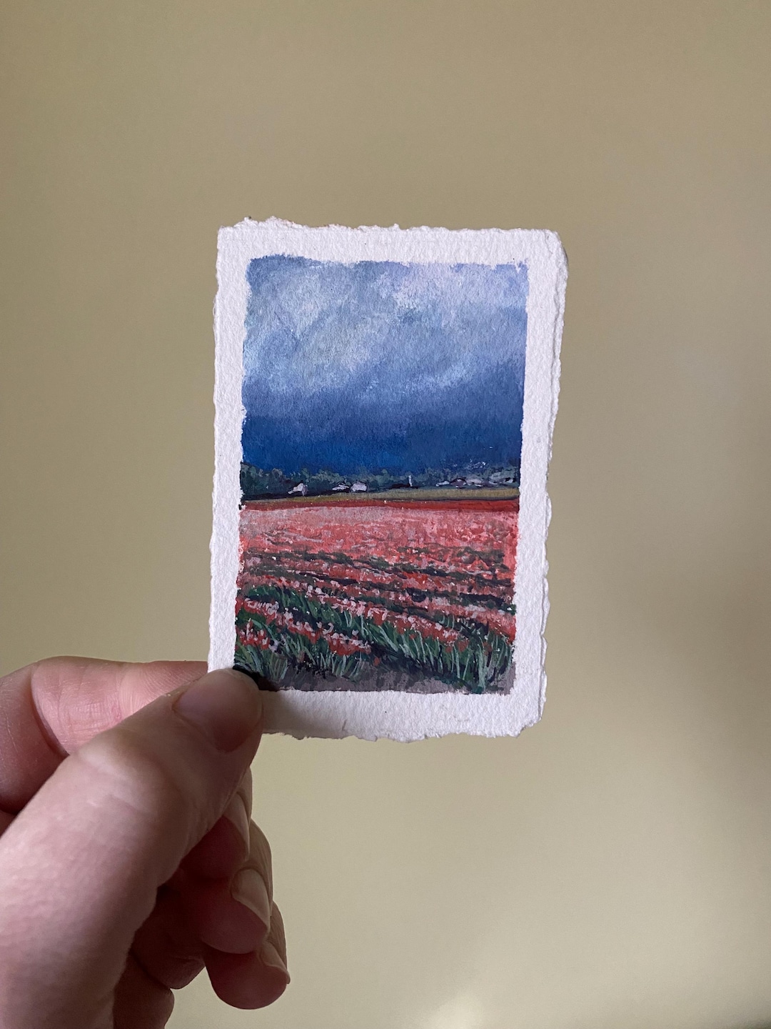Mini Landscape Painting, Original Tiny Art, 2x3 Painting - Etsy