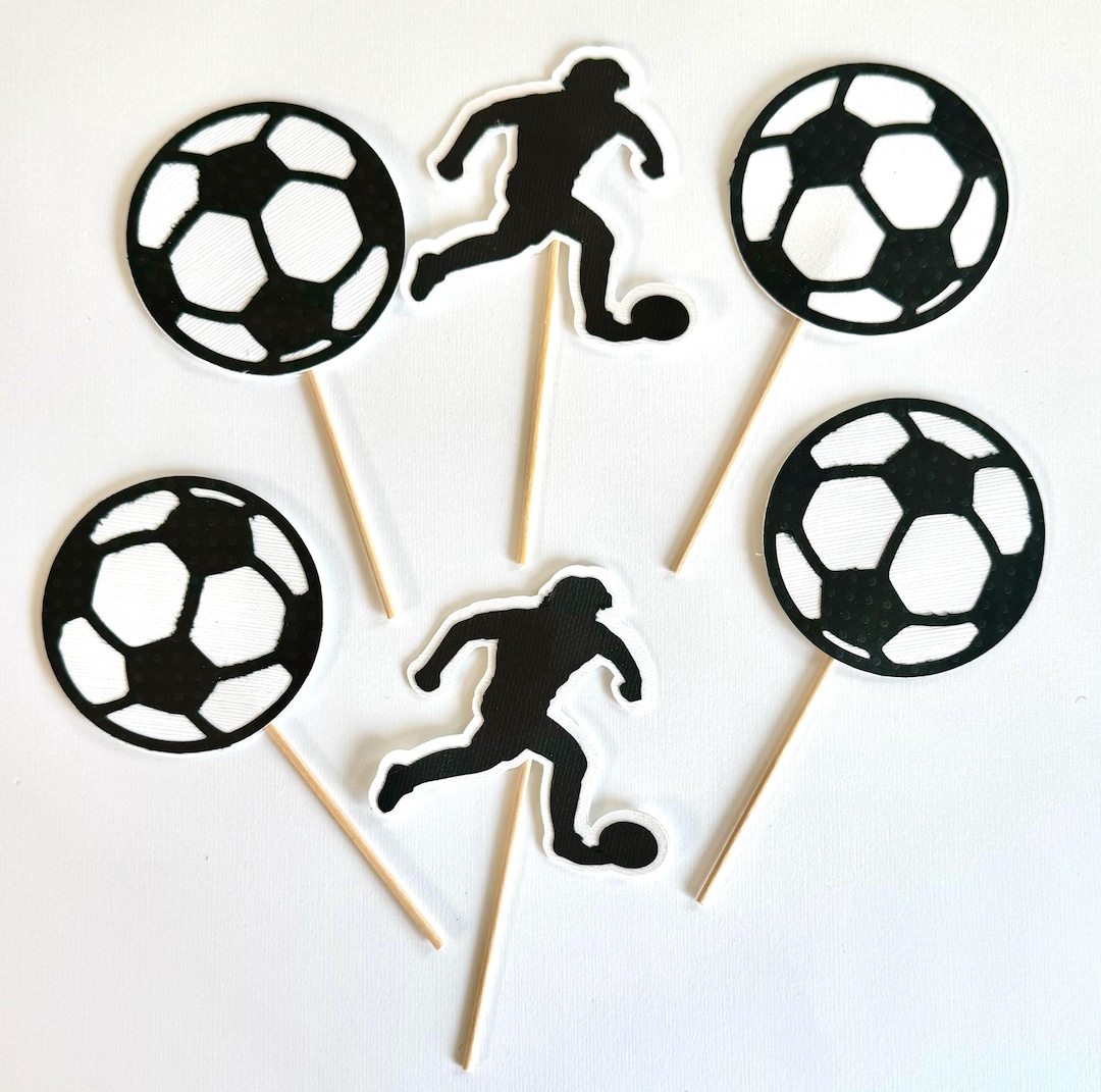 Soccer Cupcakes Toppers, Soccer Decoration, Soccer Supplies, Cupcakes ...