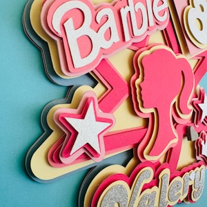 Barbie Cake Topper, Girl Themed Birthday Party Cake Decorations, Girl ...