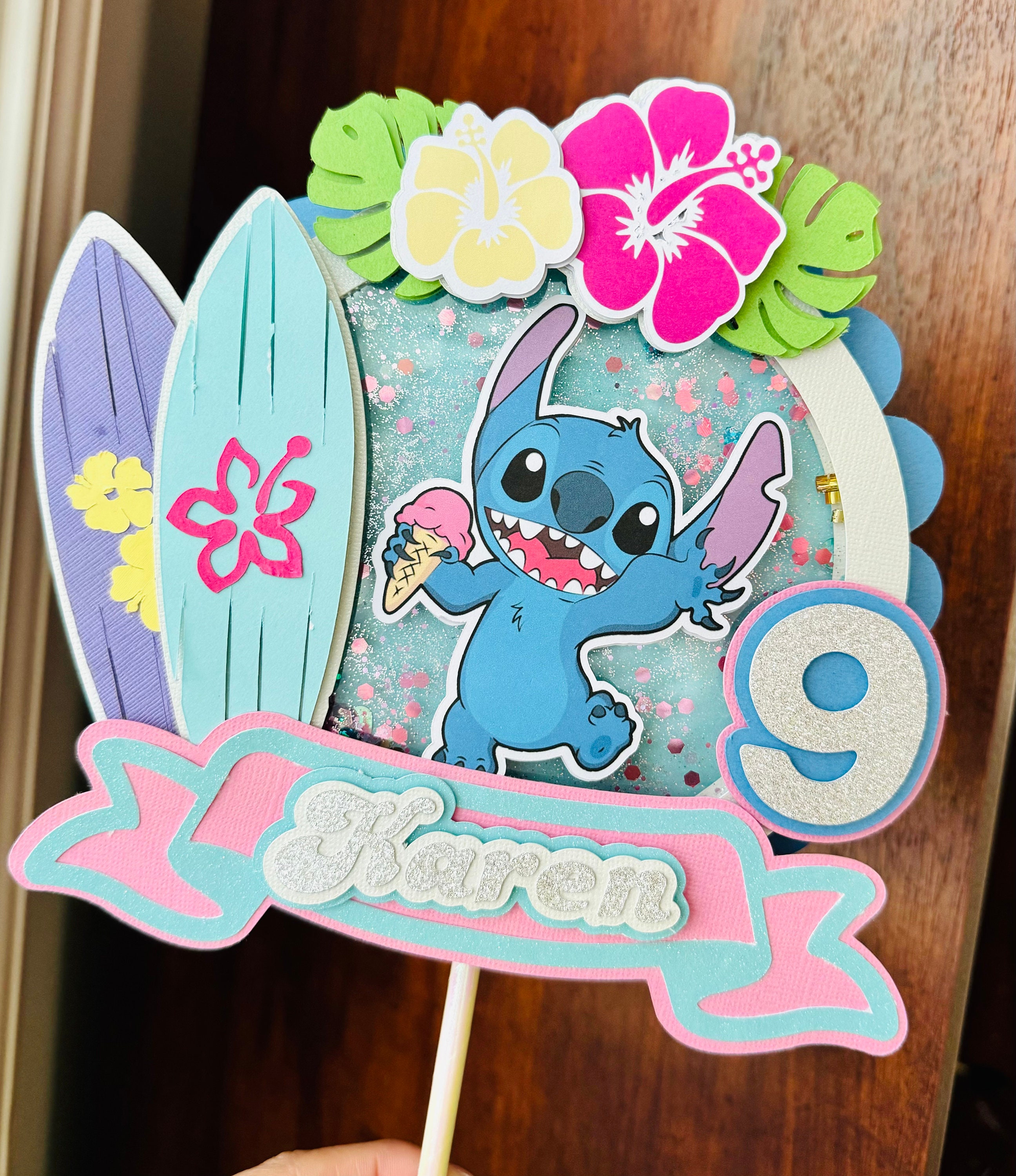 Stitch Shaker Cake Topper, Stitch Decoration, Stitch Cake Decoration ...