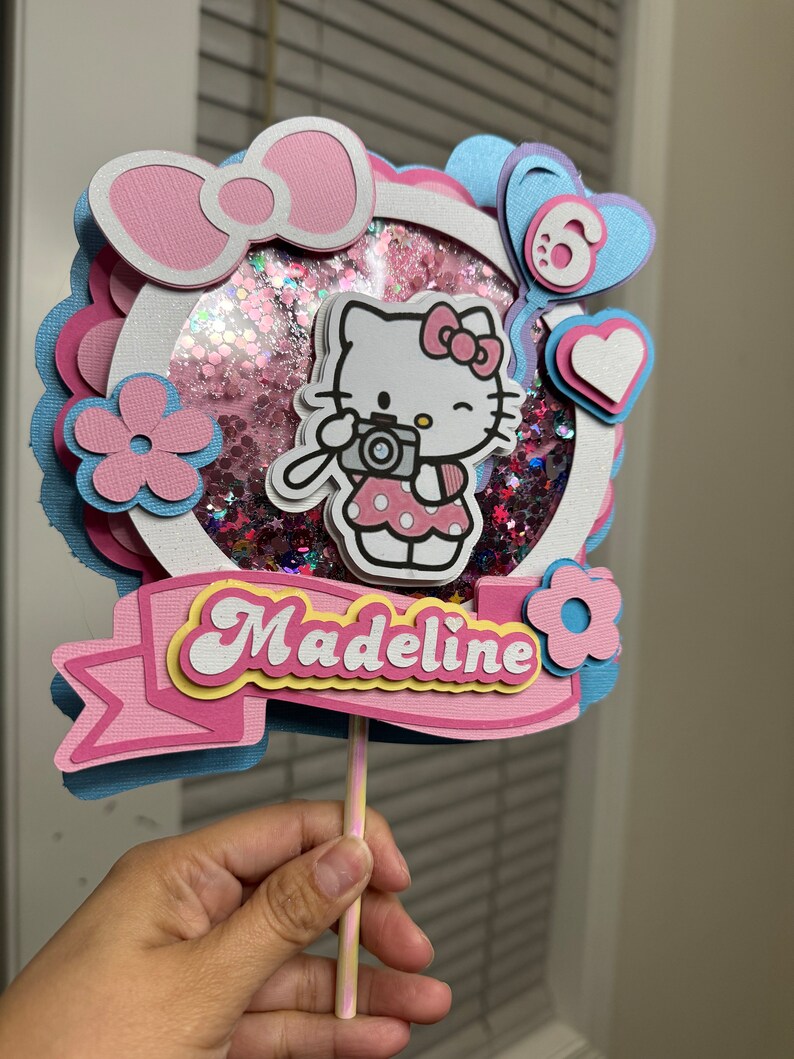 Kitty Shaker Cake Topper, Sanrio Cake Topper, Kawaii Cake Toper ...