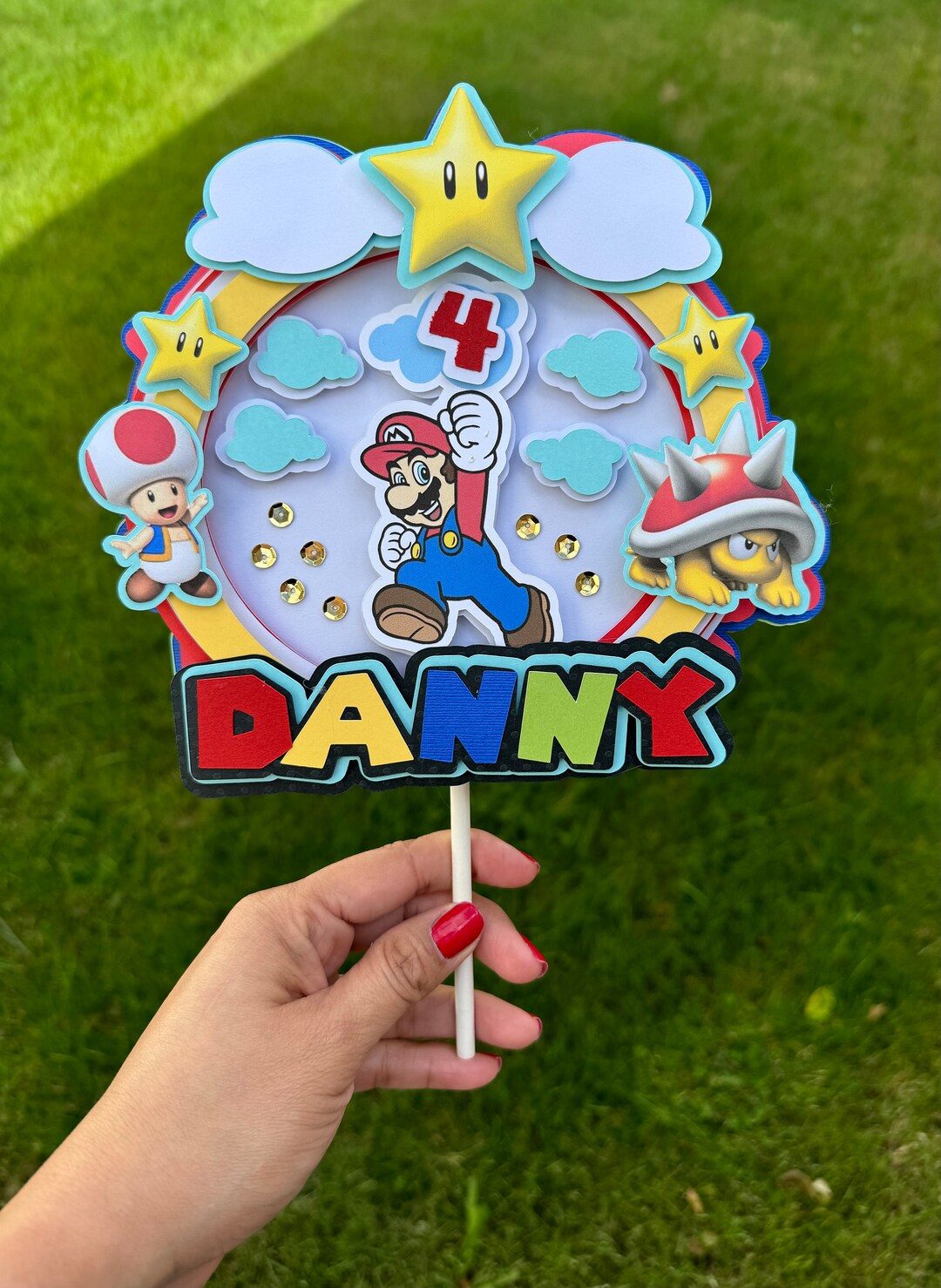 Mario Cake Toppers, Mario Cake Topper, Mario Birthday Party Supplies ...