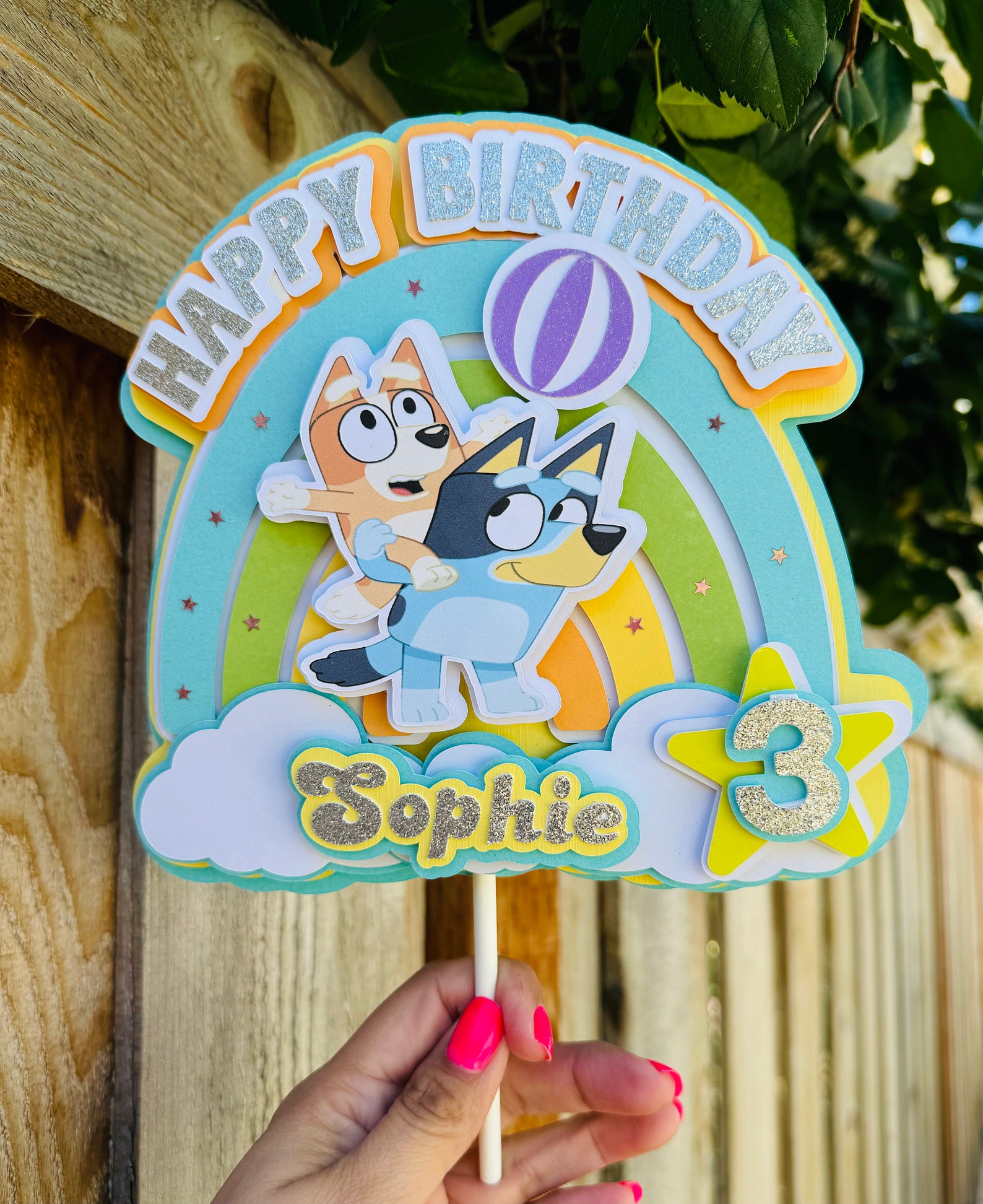 Blue Dog Cake Topper, Cake Toper, Blue Dog Party Decoration, Cartoon ...