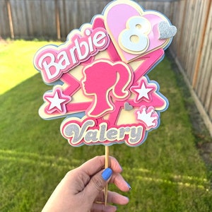 Barbie Cake Topper, Girl Themed Birthday Party Cake Decorations, Girl ...