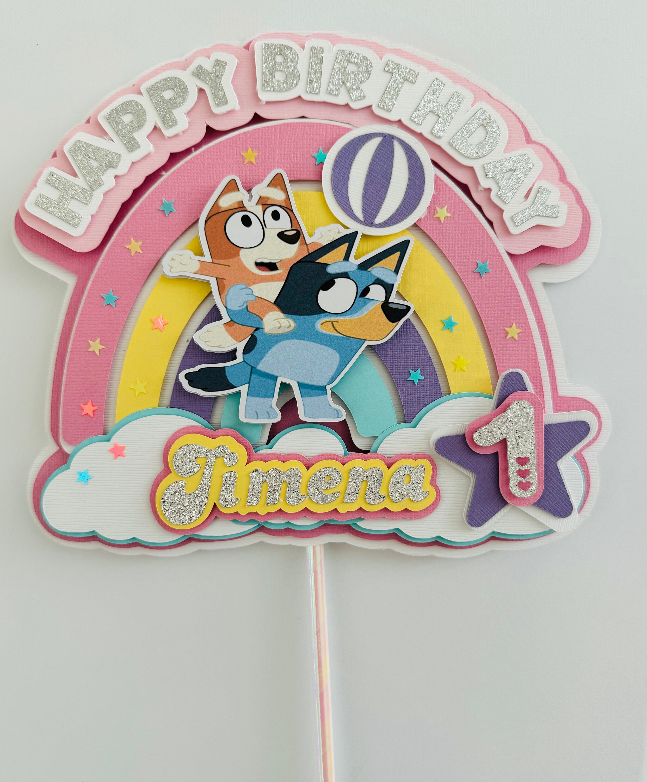 Blue Dog Cake Topper, Cake Toper, Blue Dog Party Decoration, Cartoon ...