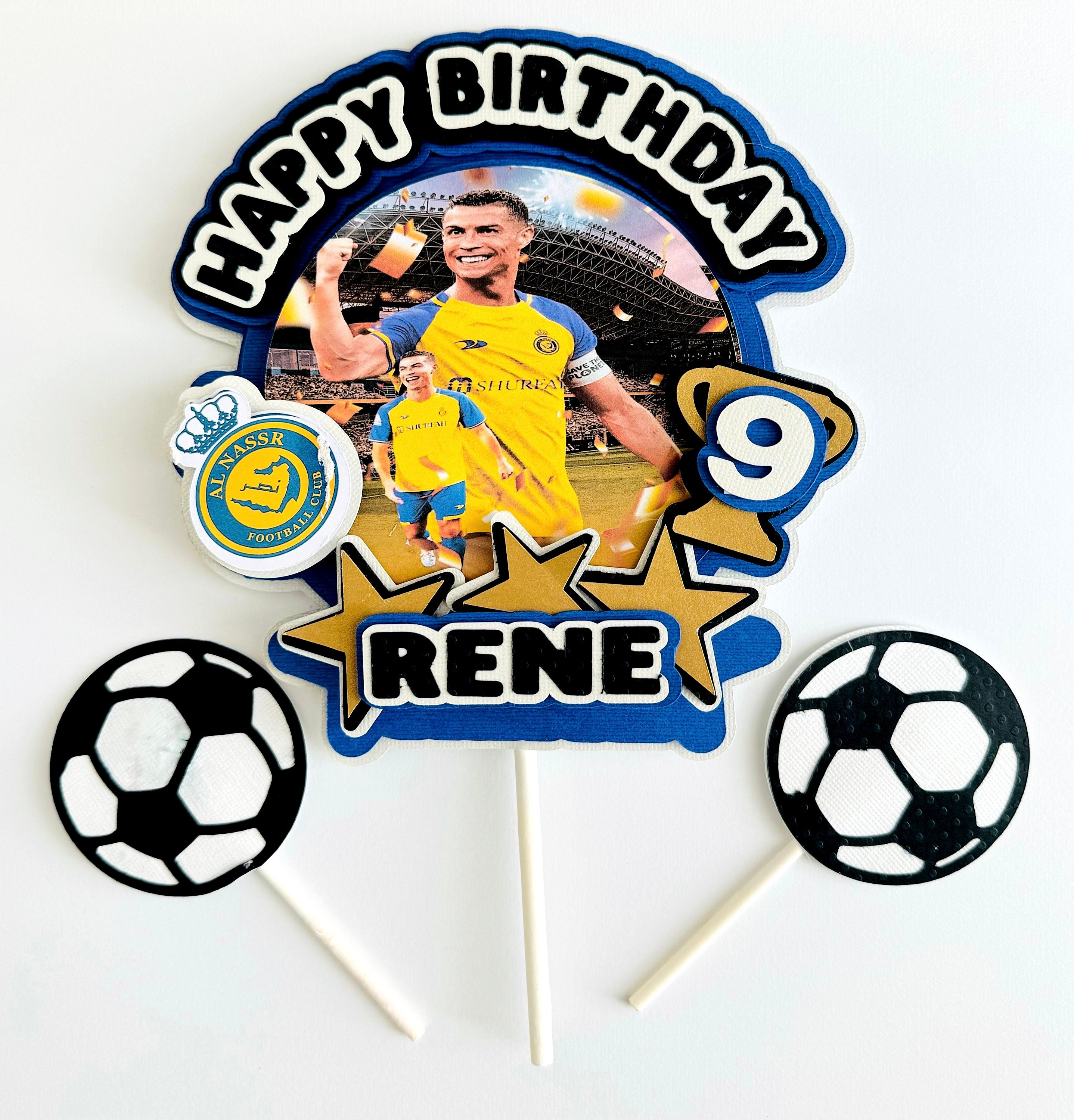 Soccer Cake Topper, Cristiano Ronaldo Cake Topper, Ronaldo Cake Topper ...