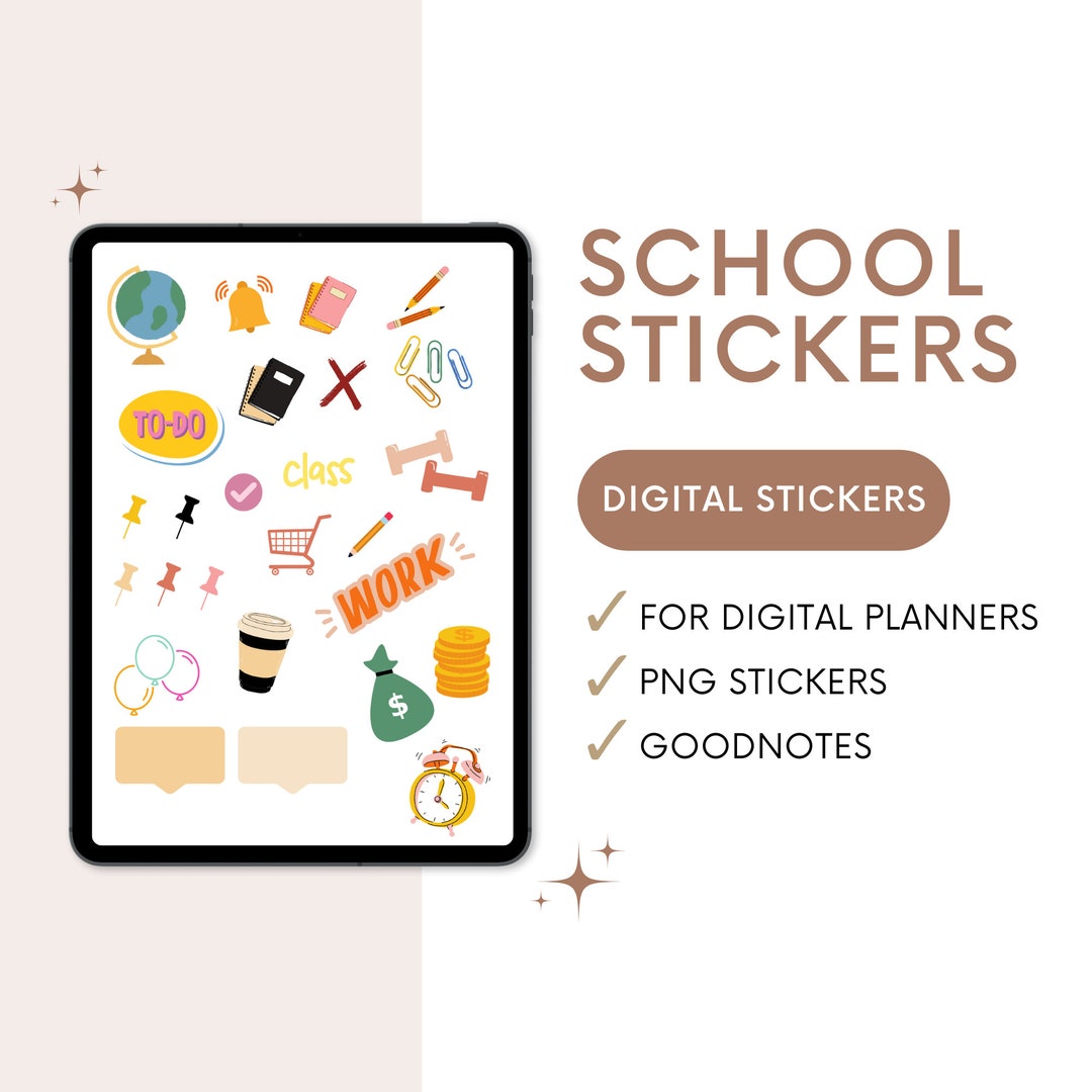 School Stickers | Digital Planner Stickers | School Planner | Goodnotes ...