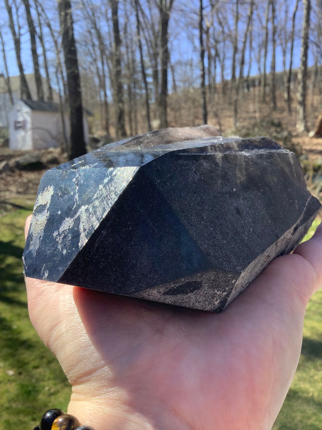 Smoldering Irradiated Smoky Quartz XL Single Crystal Point From Brazil ...