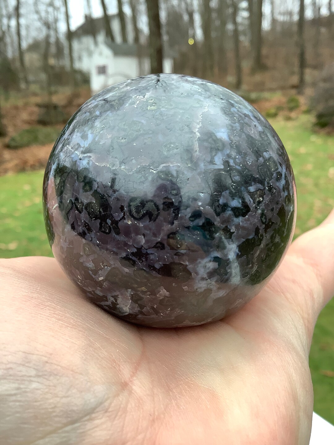 Spectacular Spinel in Biotite Matrix Polished Sphere From India - Etsy
