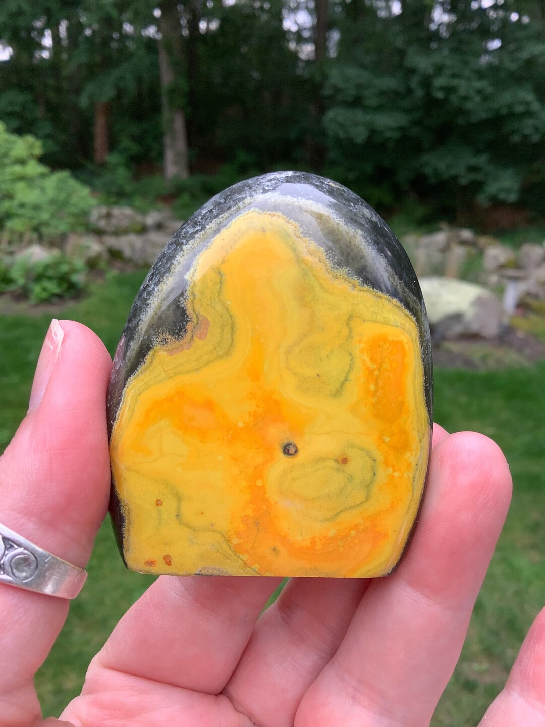Splashy Bumblebee Jasper Freeform From Indonesia, Awesome Colors - Etsy