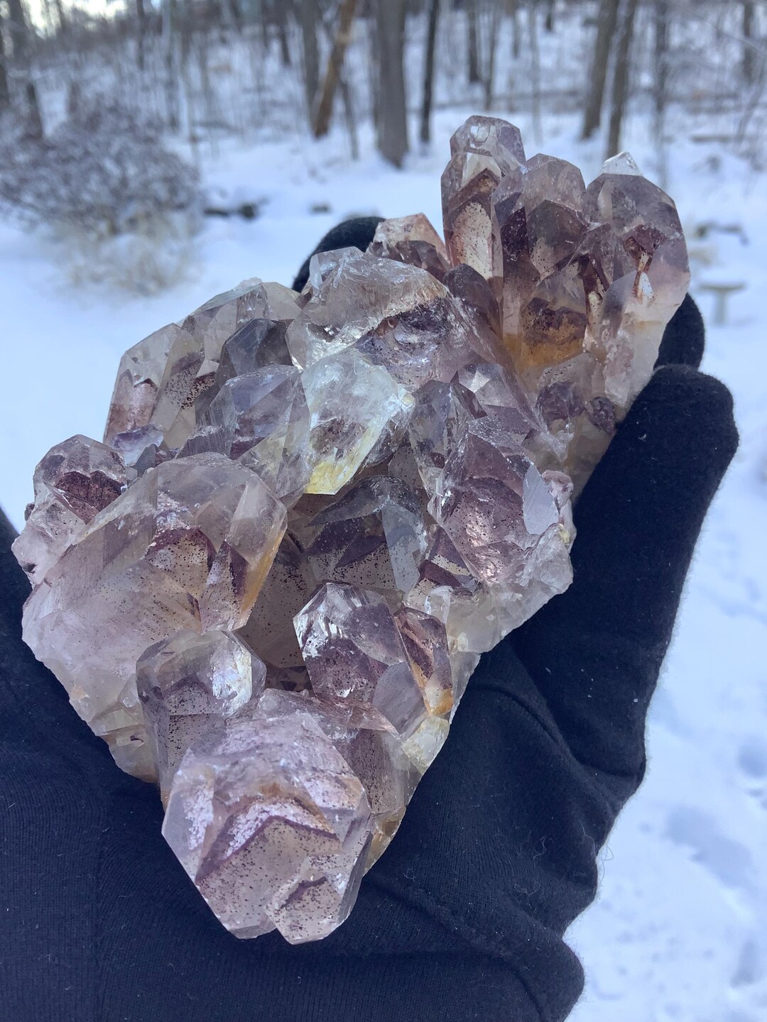 Beautiful Himalayan Hematoid Quartz Cluster With Inclusions From Tibet ...