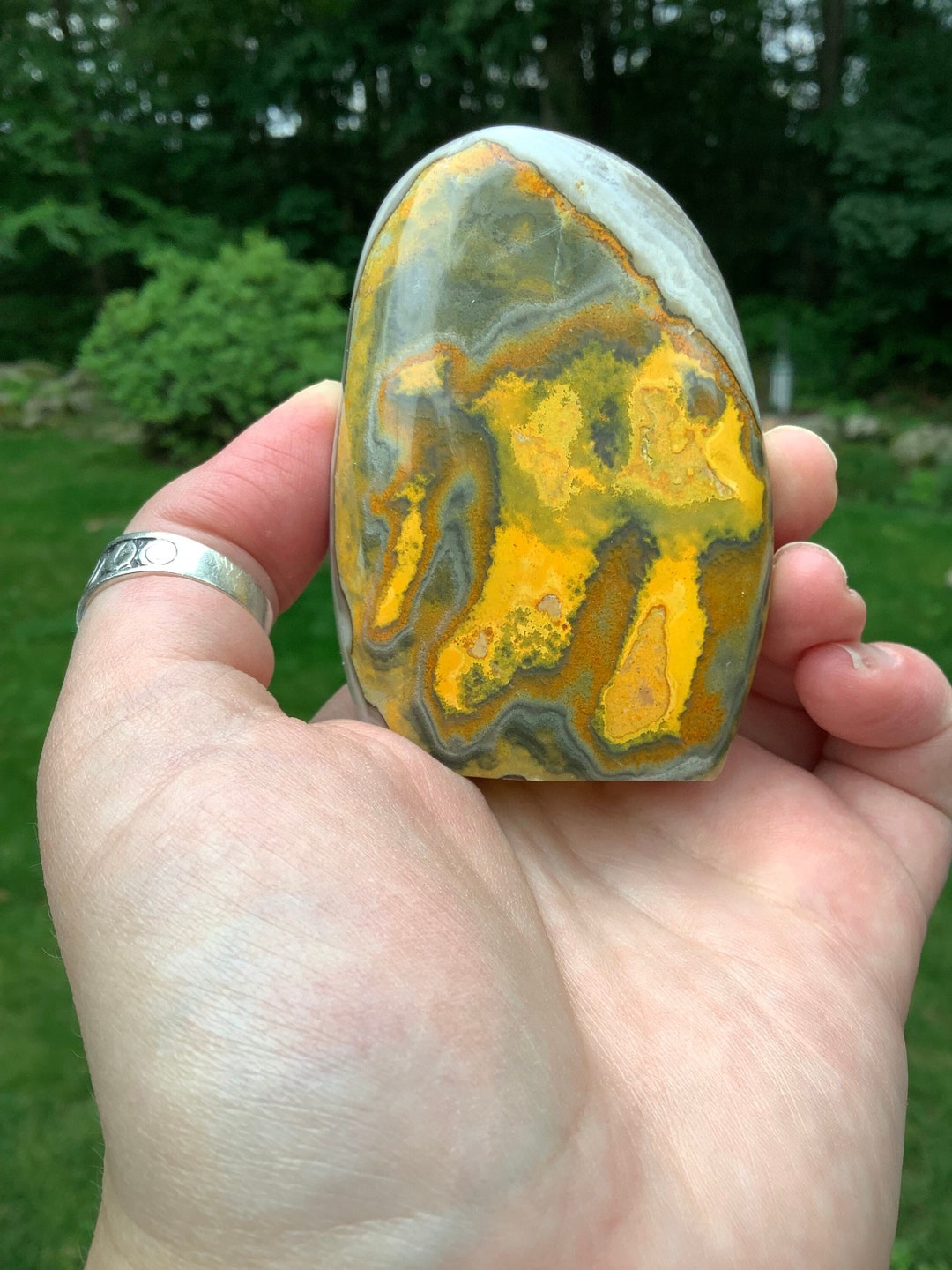 Splashy Bumblebee Jasper Freeform From Indonesia, Awesome Colors - Etsy