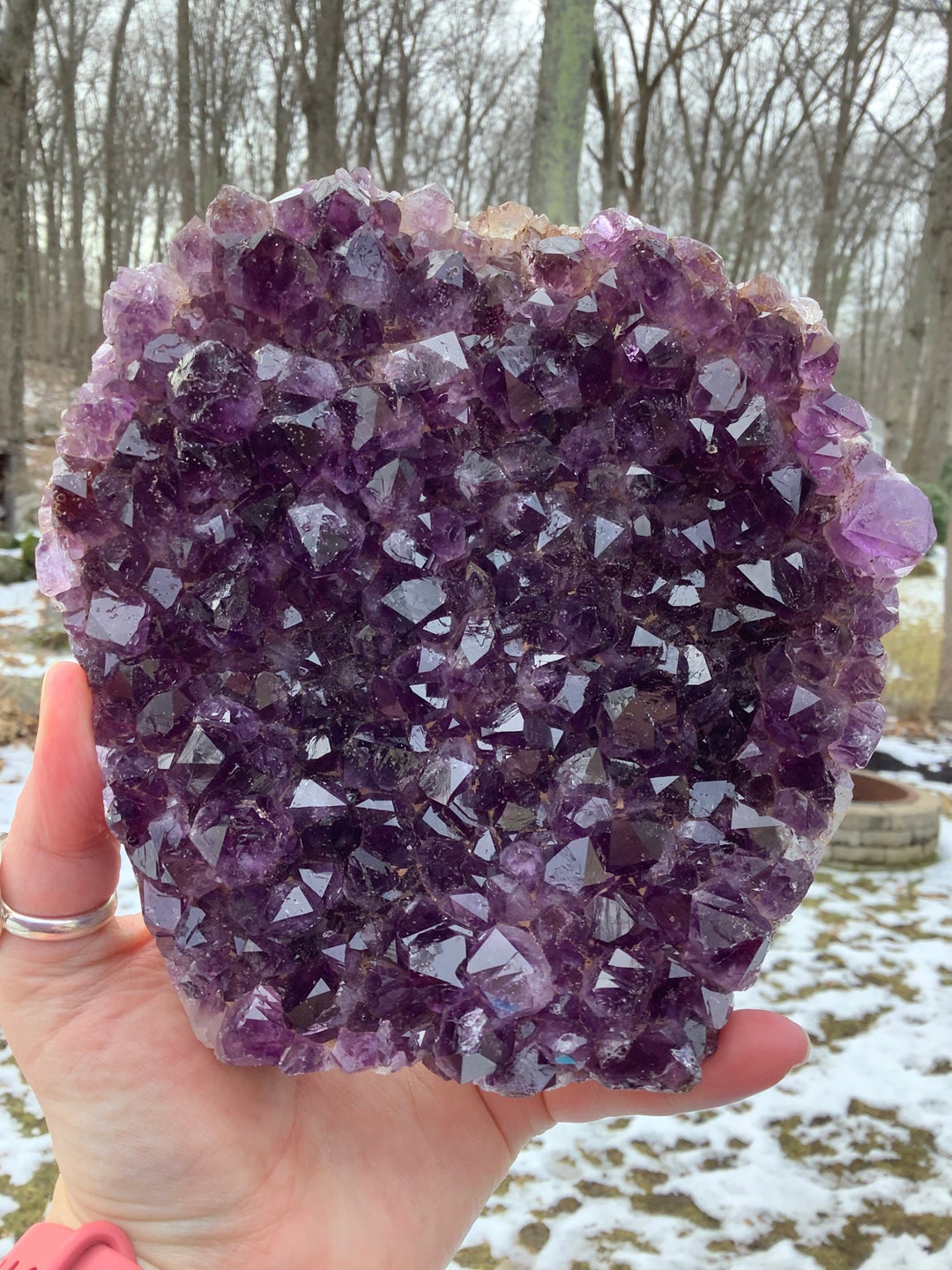 Amazing Amethyst Cluster With Red Hematite Inclusions From Brazil, Deep ...