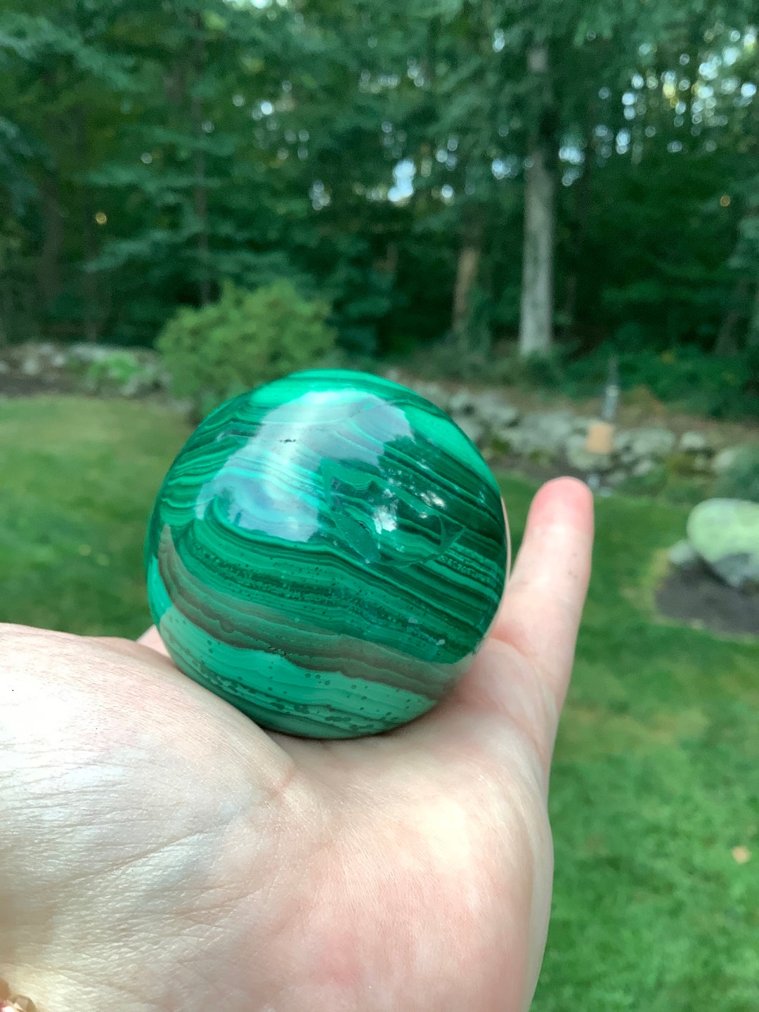 Marvelous Malachite Sphere From Africa - Etsy