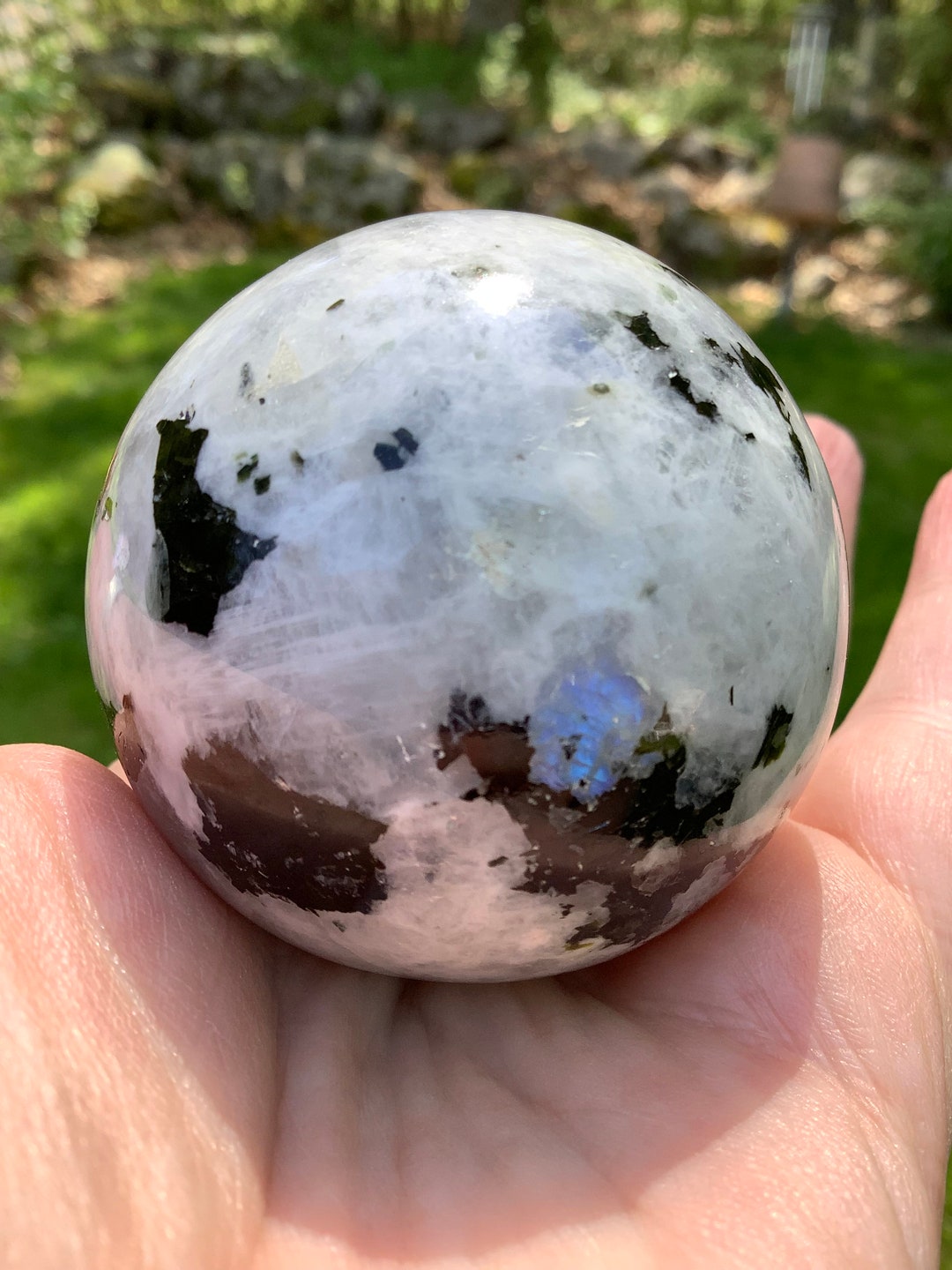 Magnificent Rainbow Moonstone Polished Sphere From Madagascar-full of ...