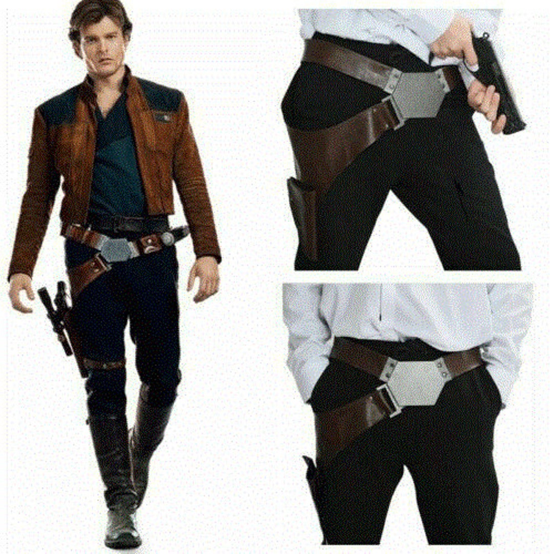 Han Solo Belt With Holster Cosplay Costume Leather Props for - Etsy