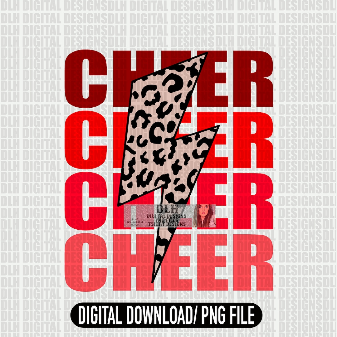 Cheer, Lightning Bolt, Cheerleading, Png File, Digital Download, Tshirt ...