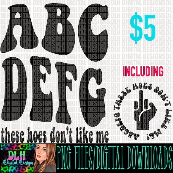 ABCDEFG Front and Back Funny 2 Png Files Digital - Etsy