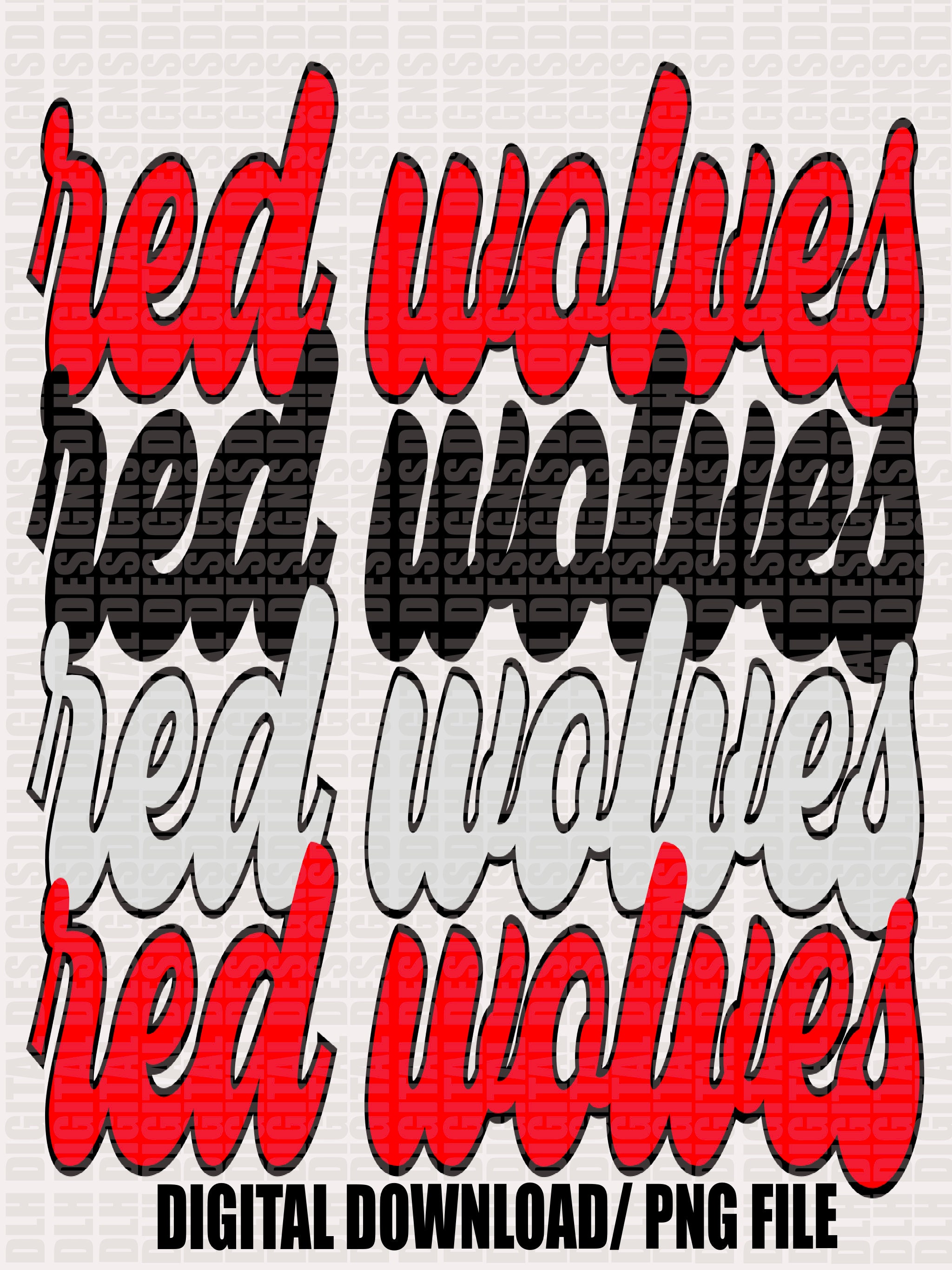 Red Wolves / Png File / Digital Download - Etsy