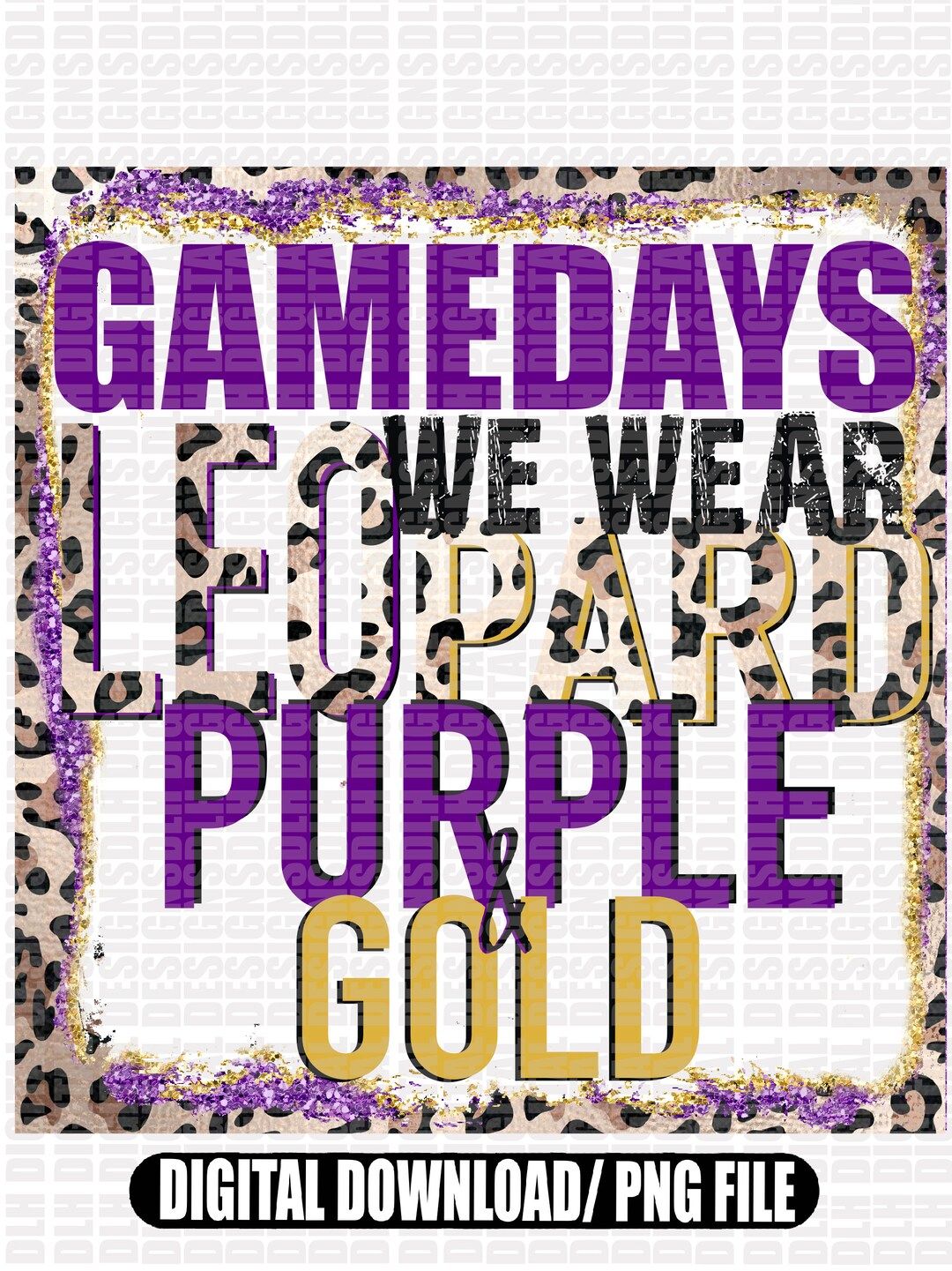 Gamedays We Wear Leopard Purple & Gold | Sports | Football | Baseball ...