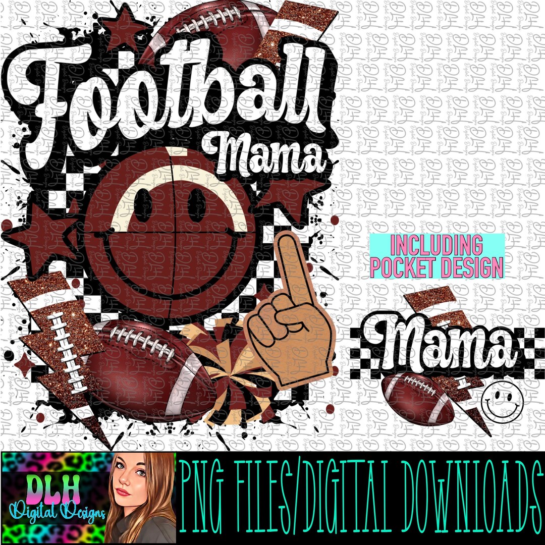 Football Mama, Retro Groovy, 2 Png Files, Bundle, Tshirt Designs - Etsy
